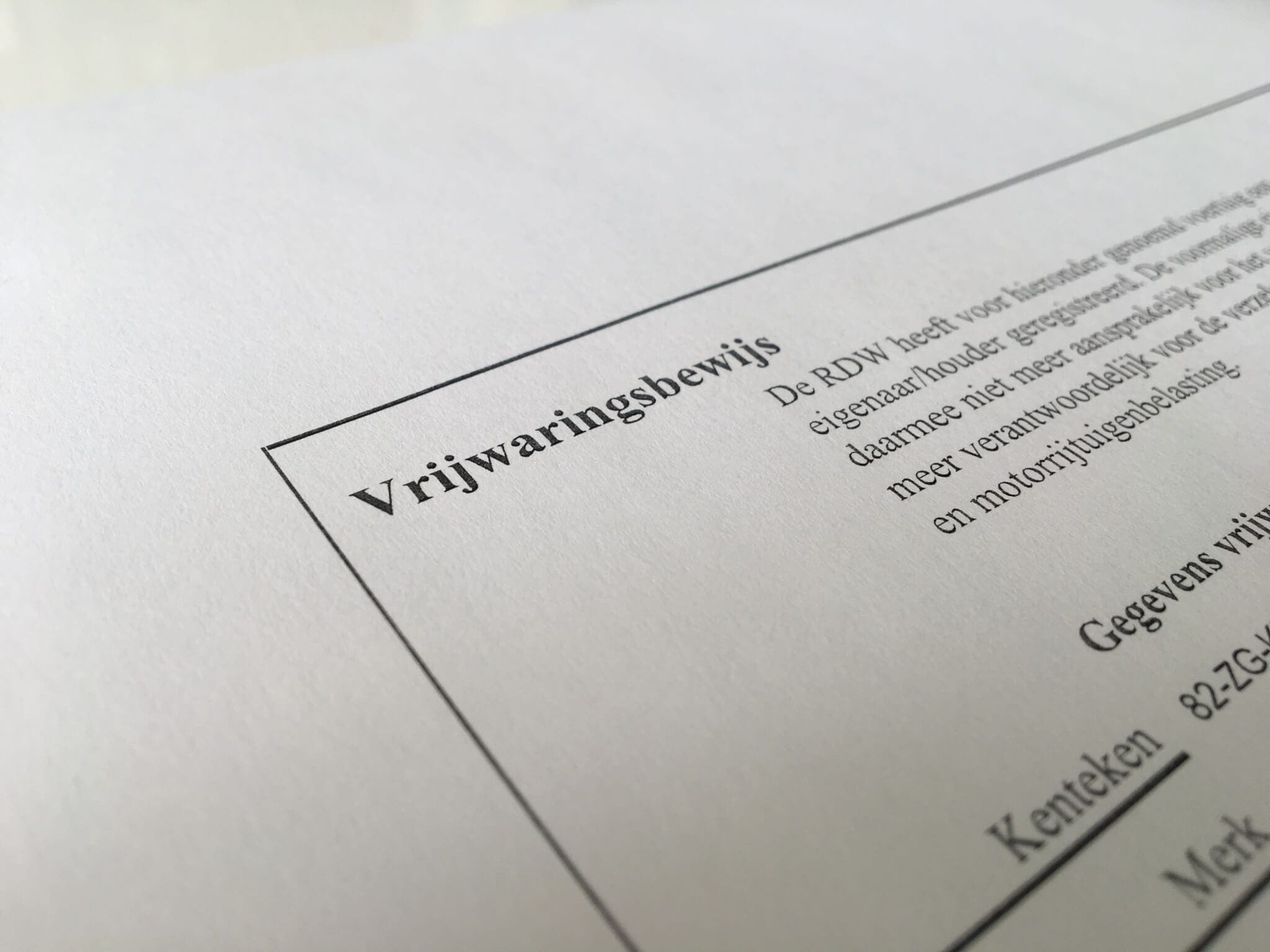 What to do if you lose your RDW release certificate?